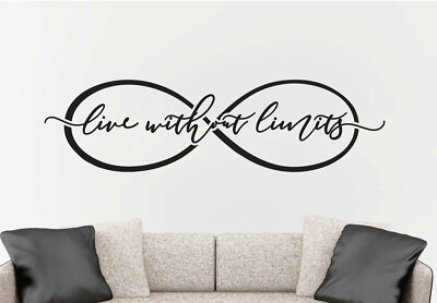 Live Without Limits Decal Sticker Infinity Adventure Caravan Car Wall ...