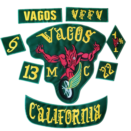Exclusive Vagos MC Embroidered Patch Set – California Edition | eBay
