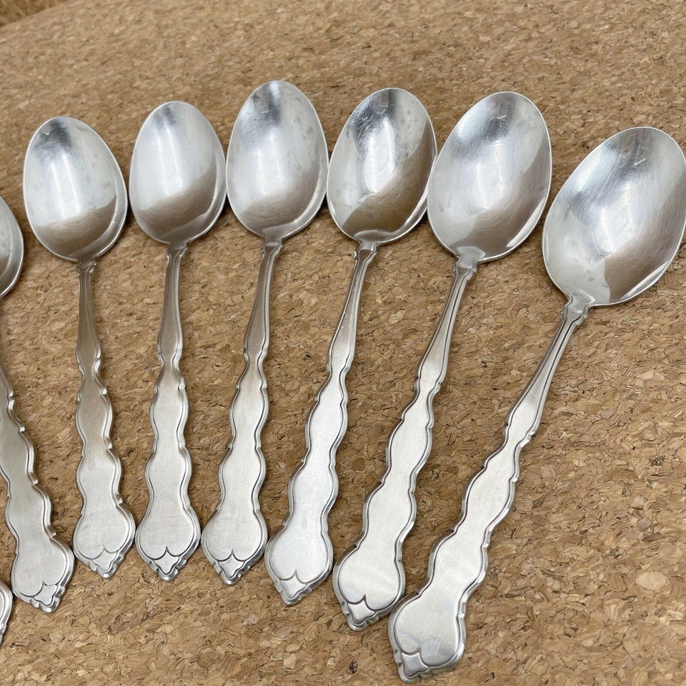 Oneida VALERIE 10 Soup Spoons Stainless Steel Flatware Distinction ...