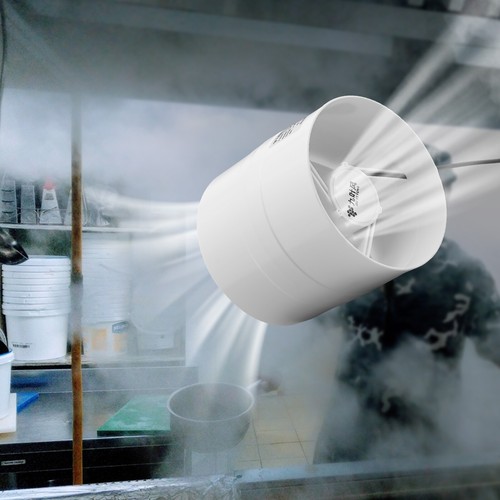 12V Pipe Exhaust Fan 110mm Air Duct Fan & Adapter Speed: 3000rpm White ...
