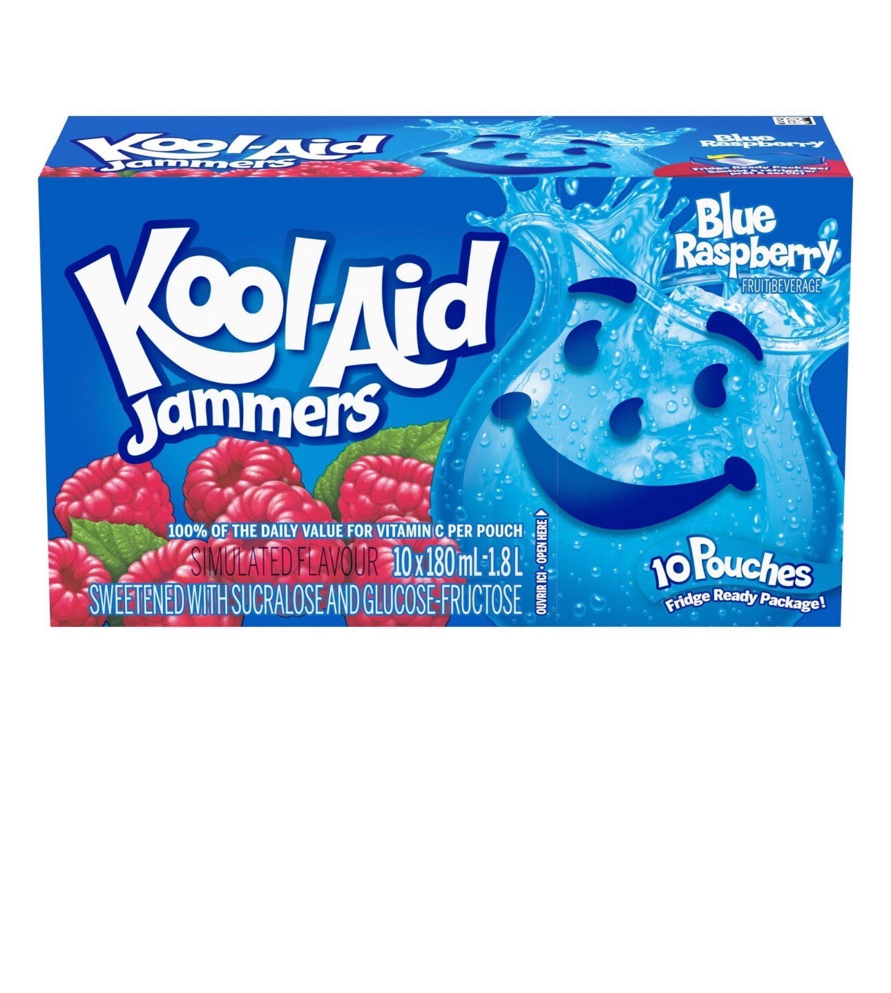 4 Boxes Kool-Aid Jammers, Blue Raspberry Flavor 10 X 180ml/6.1oz From ...