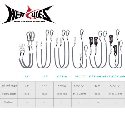 HERCULES M4 Retractable Coiled Fishing Lanyard Safety Rope Tether ...