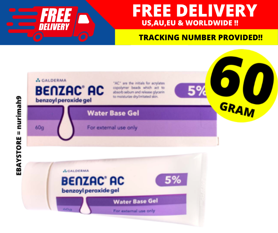 BENZAC AC 5% Gel 60g Benzoyl Peroxide Acne Pimple Galderma France | eBay