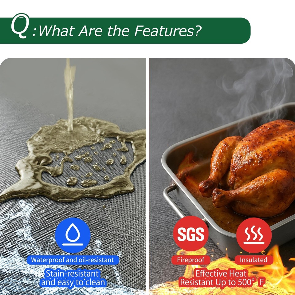 Fireproof Stove Top Cover for Electric & Glass Stoves Waterproof Heat ...