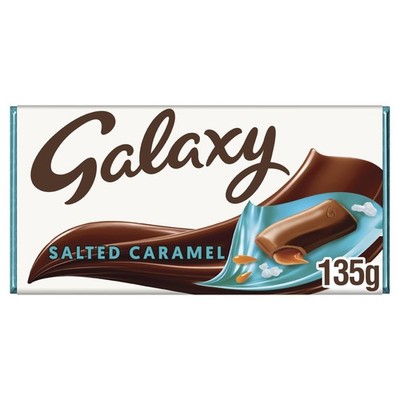 Galaxy Salted Caramel Chocolate Sharing Bar 135g A Large Block of ...
