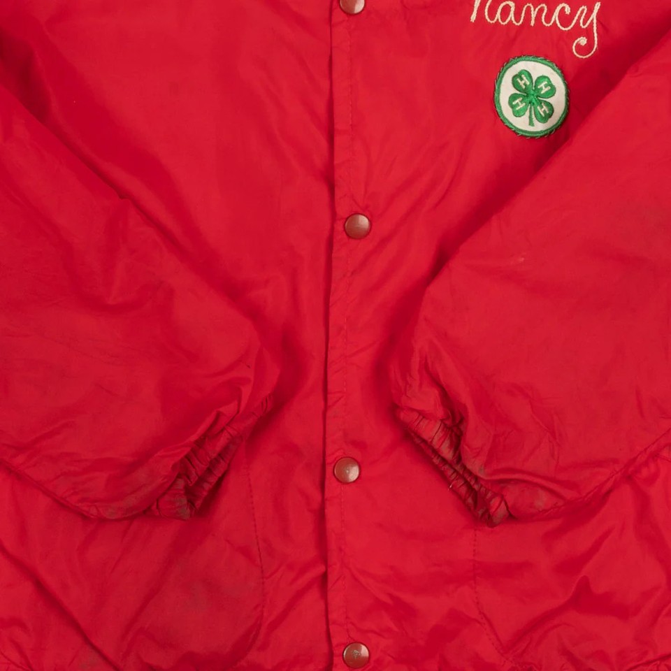 Vintage 80s Easy Rider Coach Jacket M Women's Red Back Print | eBay UK