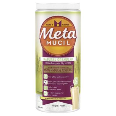 * Metamucil Regular Natural Granular 504g Fibre Supplement, 100% ...