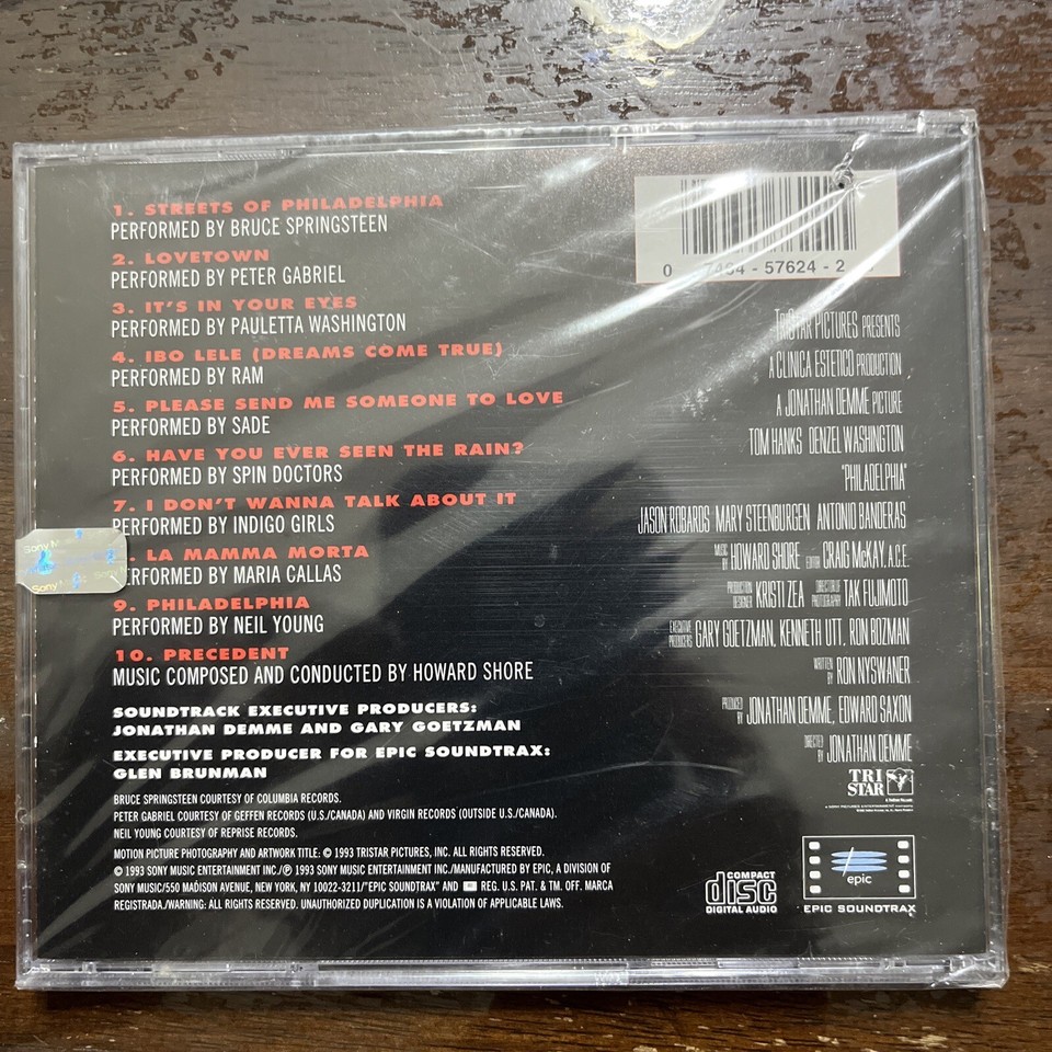 Philadelphia [Original Soundtrack] by Original Soundtrack (CD, Jan-1994 ...