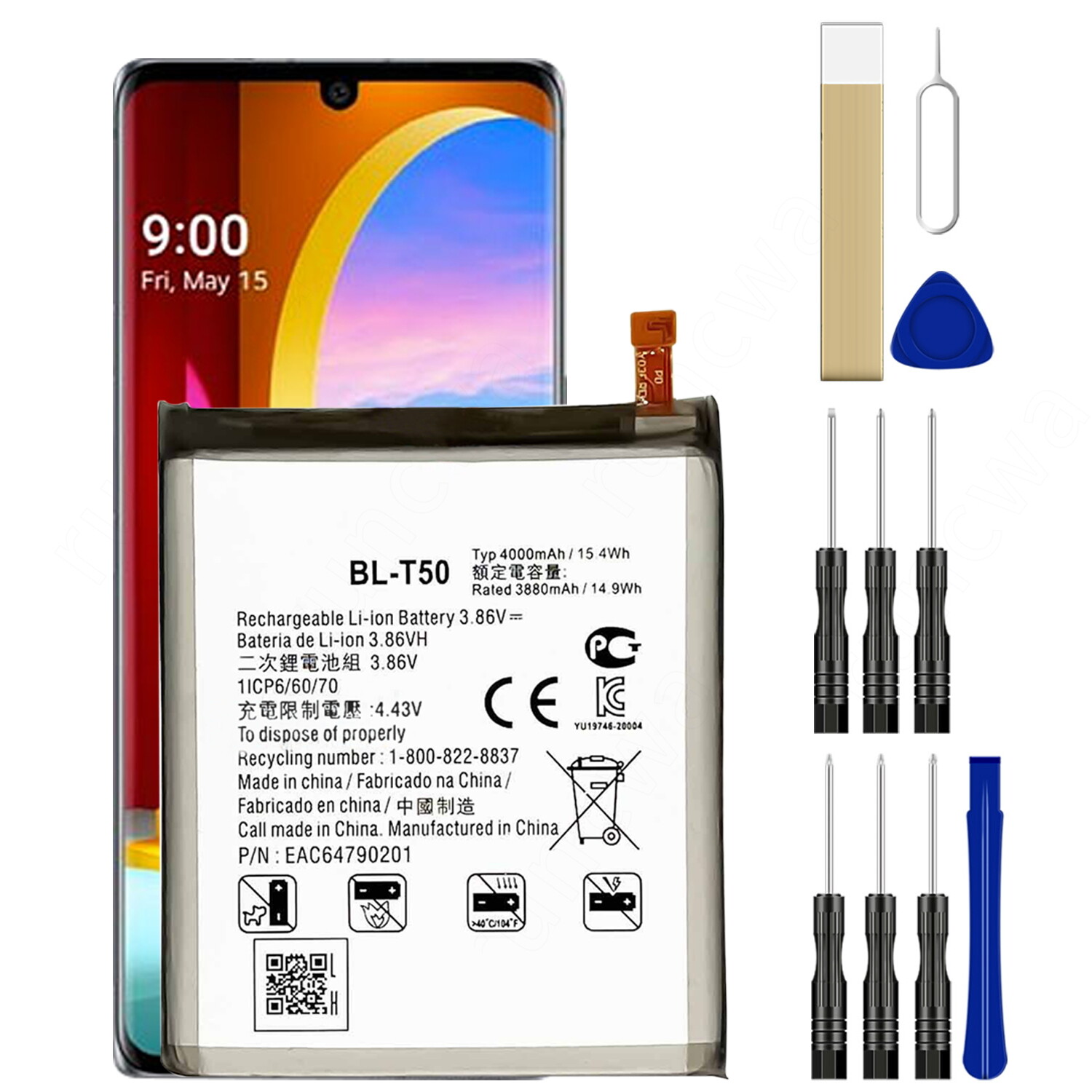 BL-T50 Battery Replacement For LG Velvet 5G LM-G910EMW G900UM G900TM ...