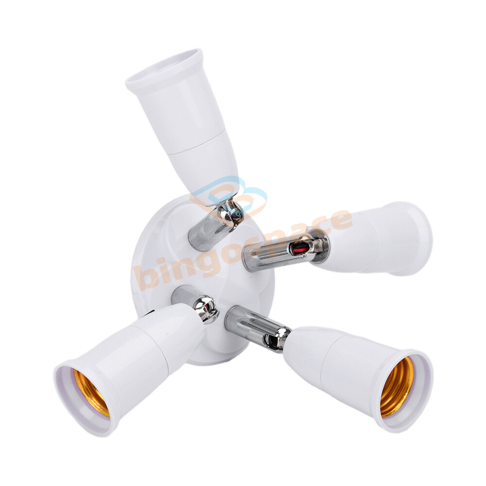 E27 to 2/3/4 E27 Light Socket Converter LED Light Bulb Splitter Socket ...