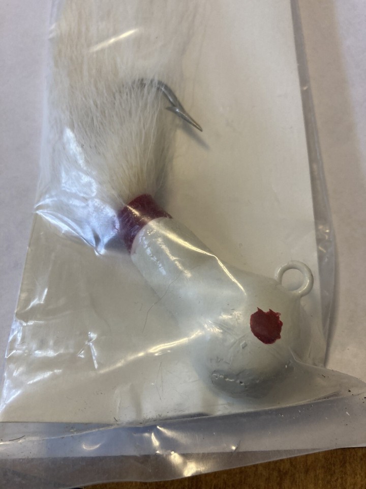 WHITE BUCKTAIL Jig 4.5 Oz | eBay