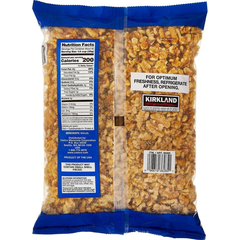 2 PACK - Kirkland Signature Walnuts Raw & Shelled 3 lb (Total 6 lb) | eBay