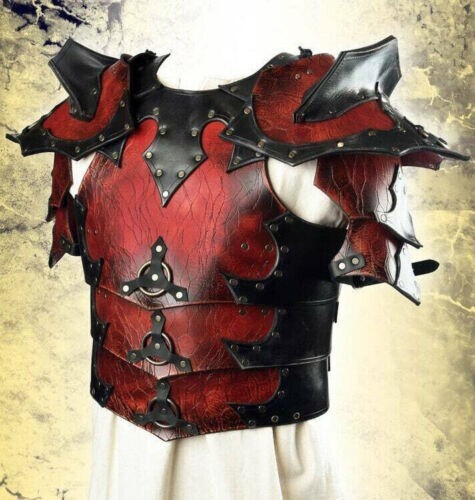 Christmas Armor with Pauldrons - Leather Armor for LARP and Cosplay-We ...