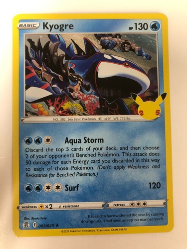 Pokemon Kyogre Celebrations 2021 Foil NM 003/025 Box 4 | eBay