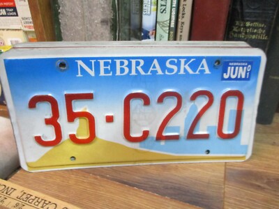 NEBRASKA LICENSE PLATE AUTOMOBILE VEHICLE TAX TAG 2001 CAR AUTO | eBay