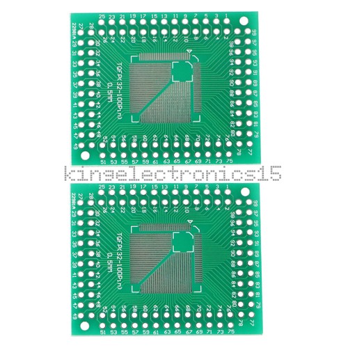 5 Pcs QFP/TQFP/FQFP/LQFP 32/44/64/80/100 To DIP Adapter PCB Board ...