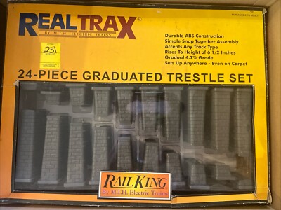 MTH Real Trax 24 Piece Graduated Trestle Set | eBay