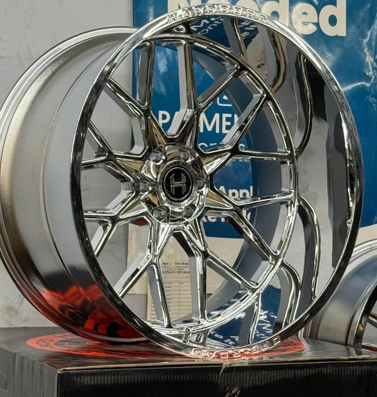 26x14 Chrome Hardcore HC104 WINDOW Offroad Rims Wheels 6x135 6x139.7 ...