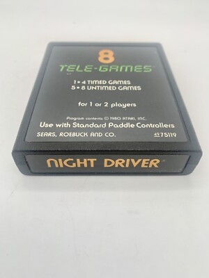 Night Driver (8 Tele-Games - Text Label) for Atari 2600/VCS - Cart Only ...