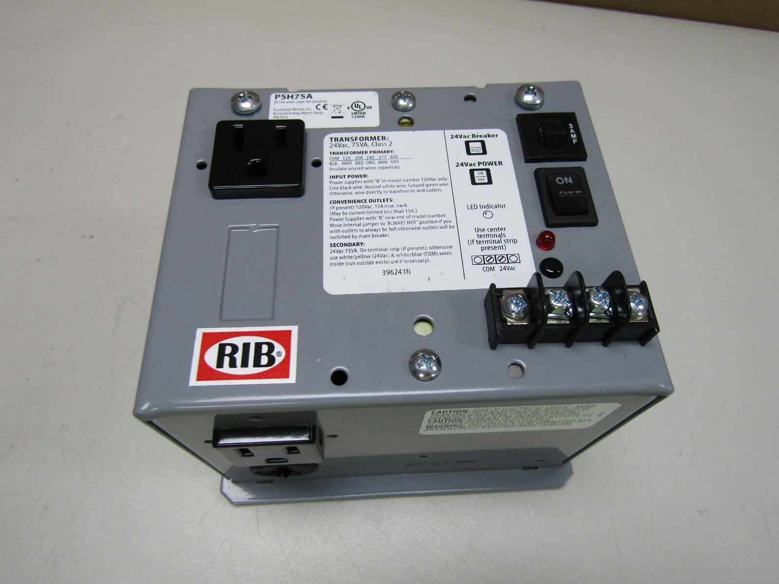 😎 RIB 75 VA POWER SUPPLY MULTI-TAP 120/480 HV 24 LV CLASS 2 PSH75A | eBay