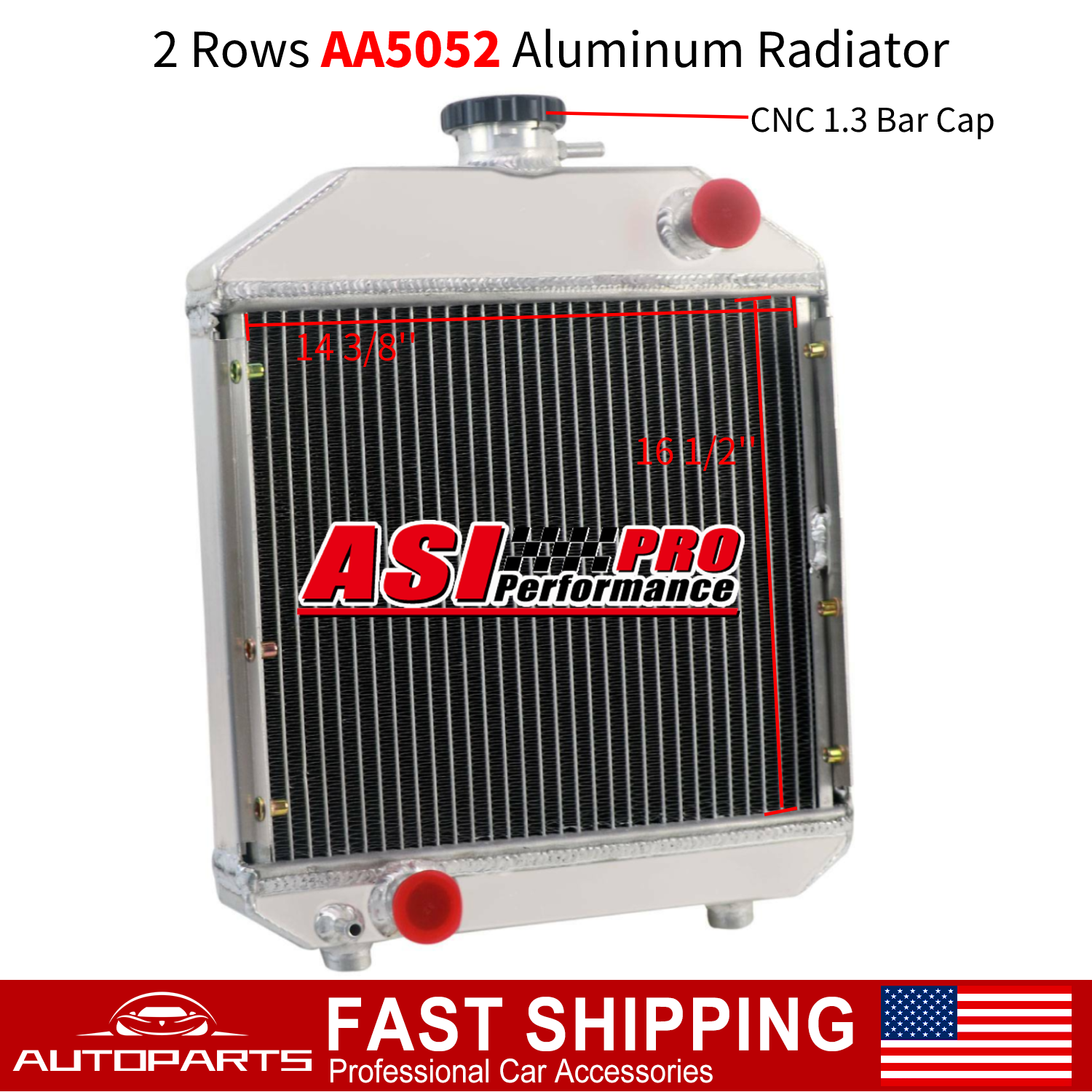 2 Rows Aluminum Radiator For Yanmar Tractor YM240 YM1700 YM2000 #124460 ...