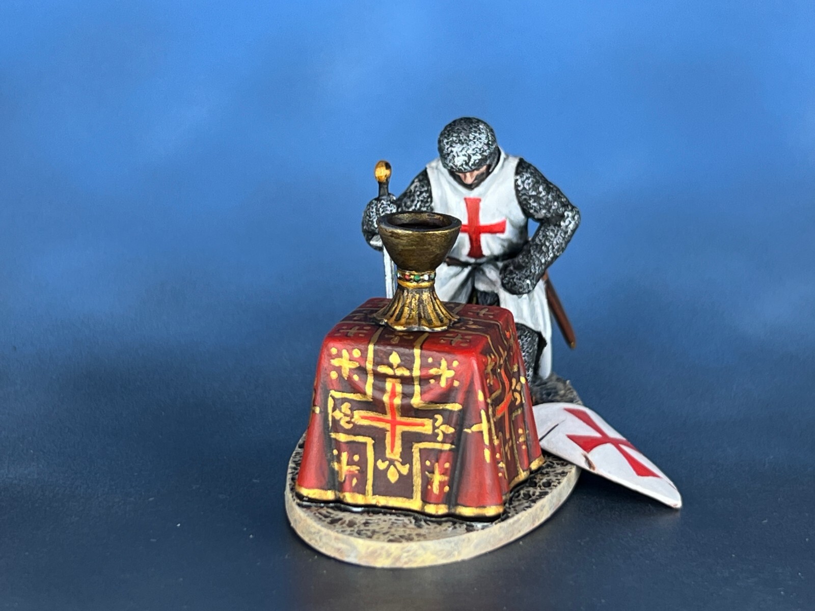 Action Figure Templar Knight with the grail Collectible Miniature ...