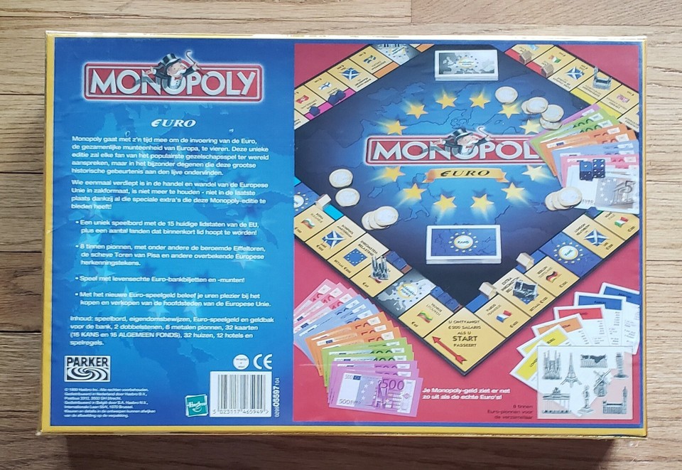 NEW Monopoly EURO EUROPEAN LANDMARKS in DUTCH Edition 1999 Brand New ...