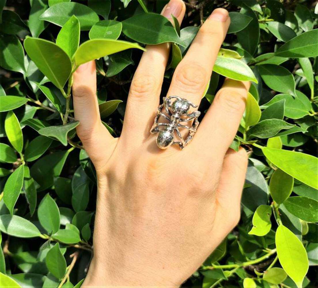 Ant Ring STERLING SILVER 925 Red Army Ant Insect Ring Entomology ...