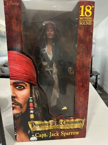 Two-collectors 18" motion activated sound Capt. Jack Sparrow & Charlie ...