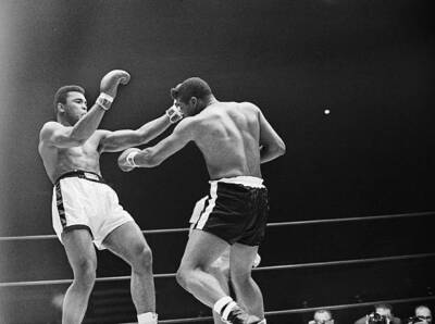 Cassius Clay Boxing Floyd Patterson 1965 OLD BOXING PHOTO | eBay