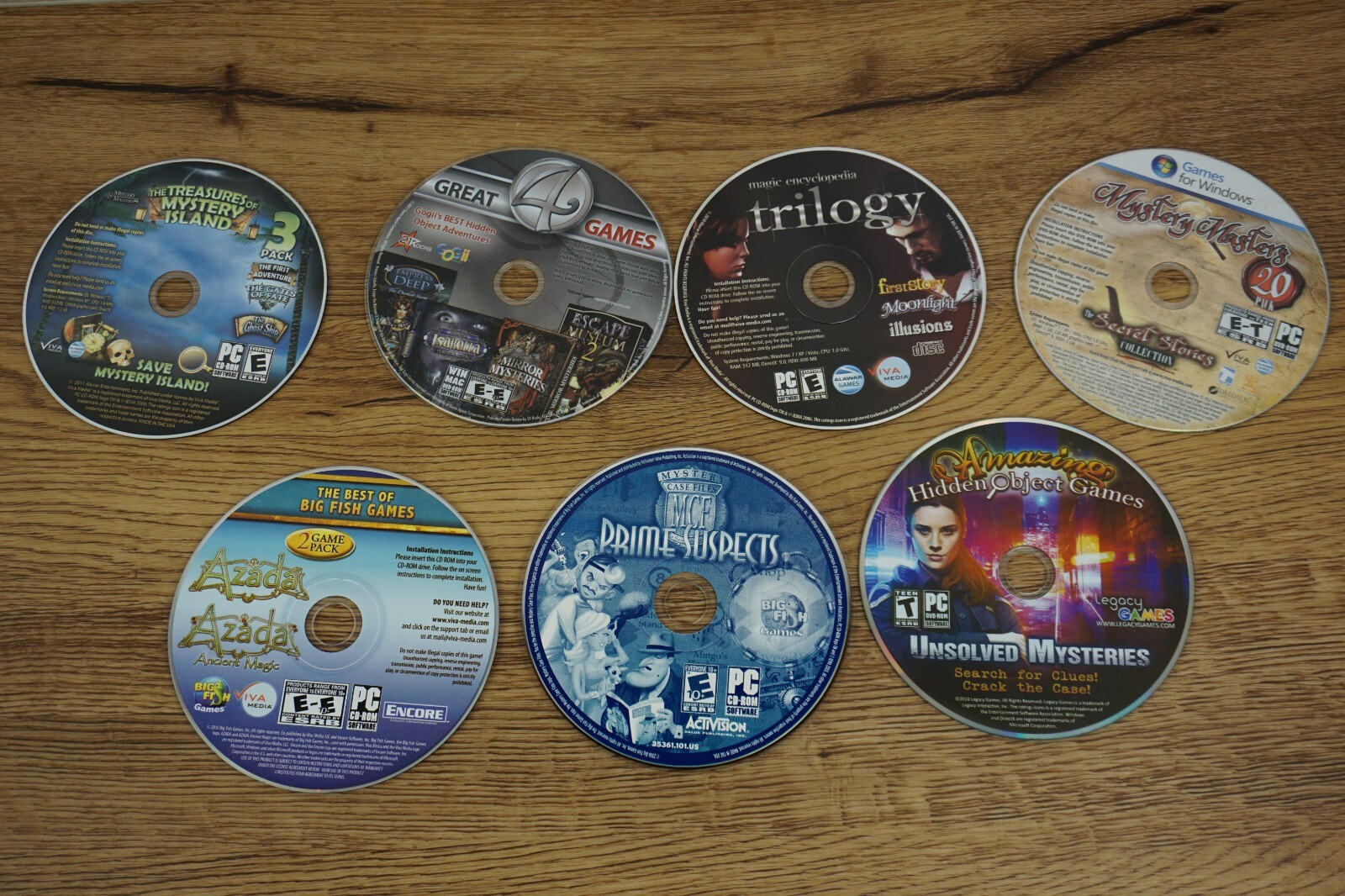 Lot of 7 hidden object pc cd games bundle | eBay
