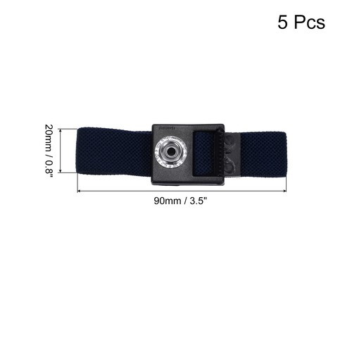 ESD Anti Static Wrist Strap, 3.5 Inch 5Pcs Adjustable Antistatic Dark ...