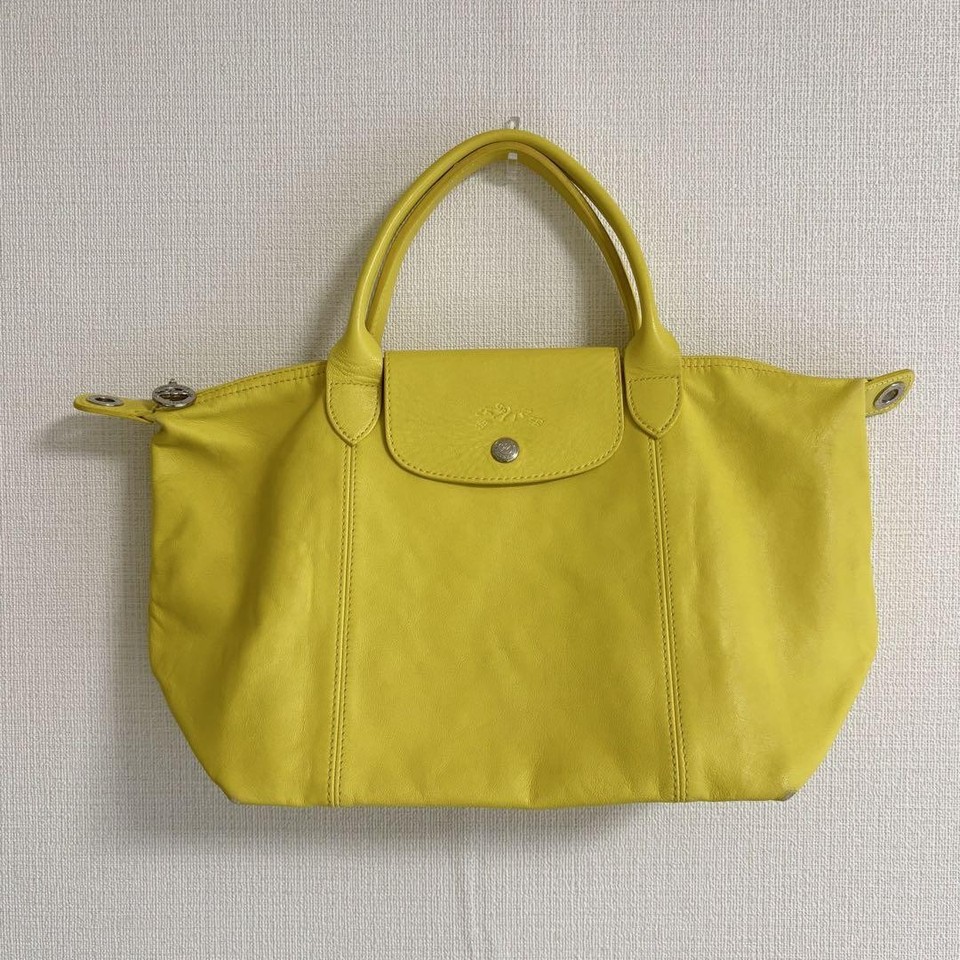 Longchamp Yellow Leather Tote Bag | eBay