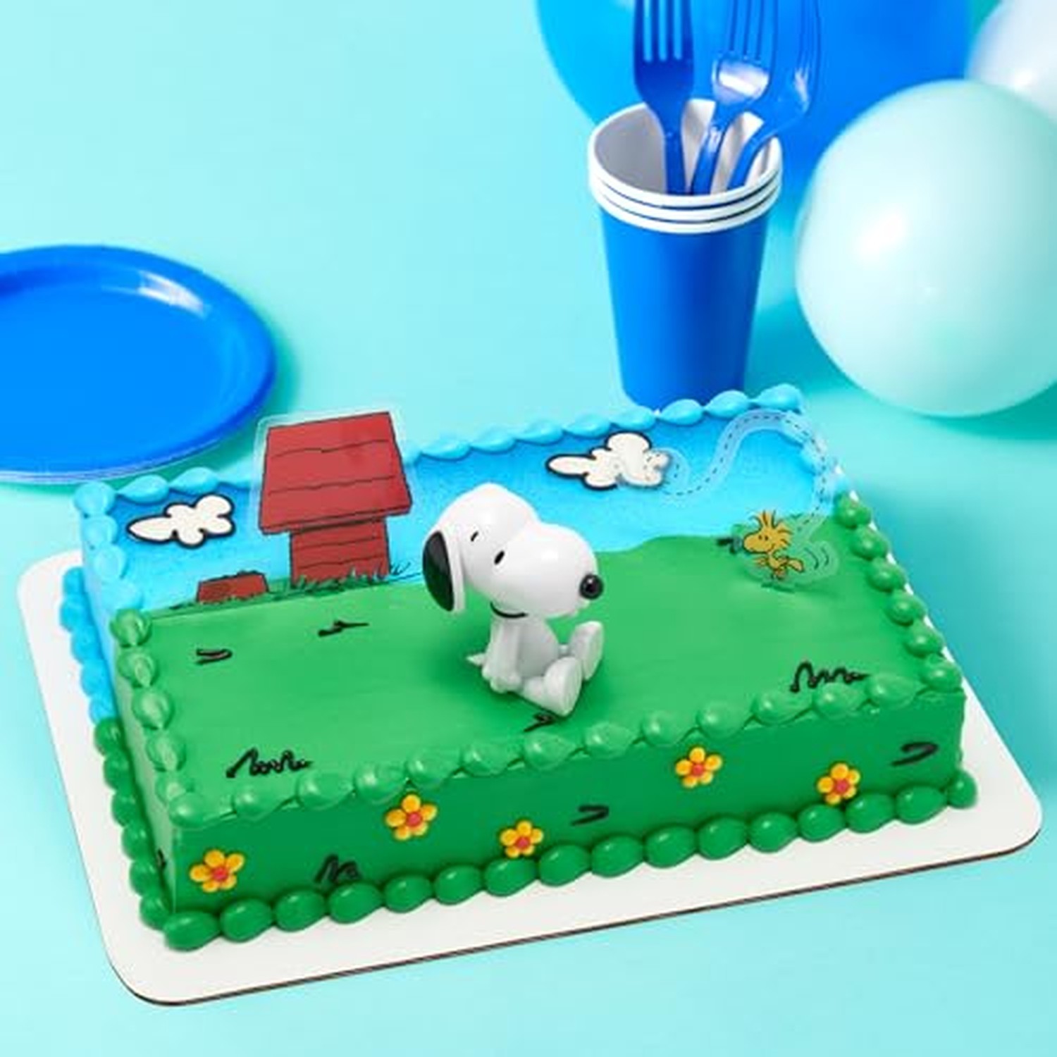 DecoSet® Peanuts® Snoopy® and Woodstock® Cake Topper, 3-Piec | eBay