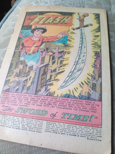 Flash Comics #103 (DC Comics January 1949) Coverless | eBay