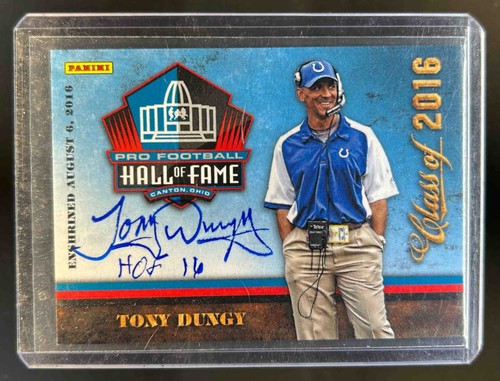 2016 Panini Tony Dungy Pro Football Hall of Fame Canton Auto Autograph ...