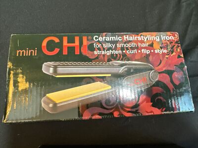 CHI Mini #GF1001T1 Ceramic Hairstyling Iron Flat Iron Travel Compact ...