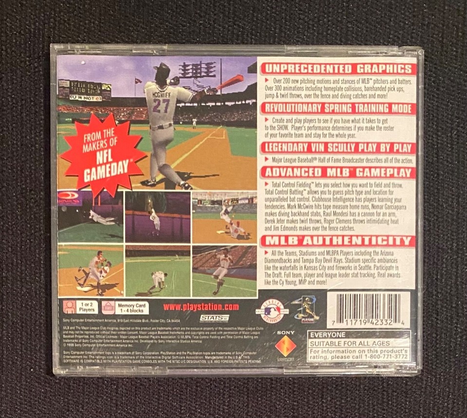 MLB 99 - PS1 PlayStation 1 - CIB w/ Manual - Tested and Working ...