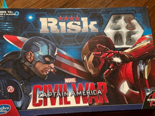 Risk Marvel Avengers Civil War Strategy Board Game Captain America Iron ...