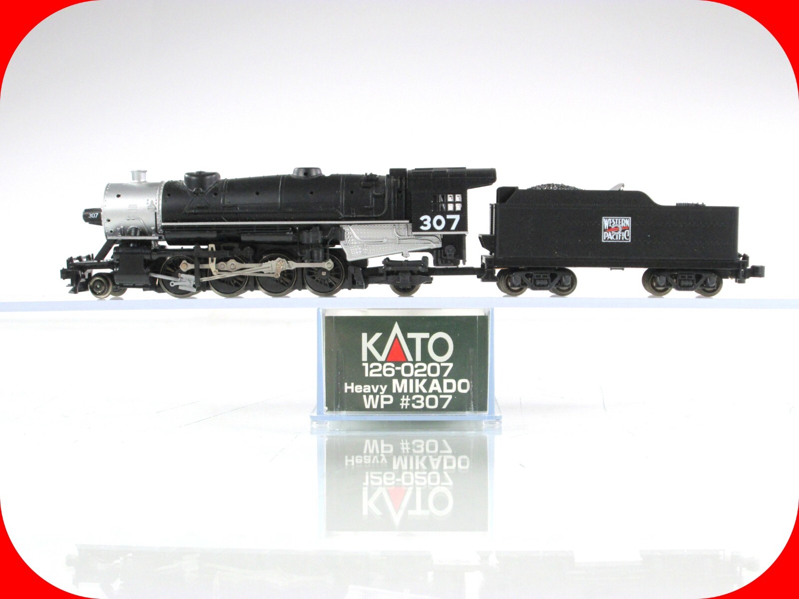N Scale ***WESTERN PACIFIC*** HEAVY MIKADO 2-8-2 Locomotive #307 - Kato ...