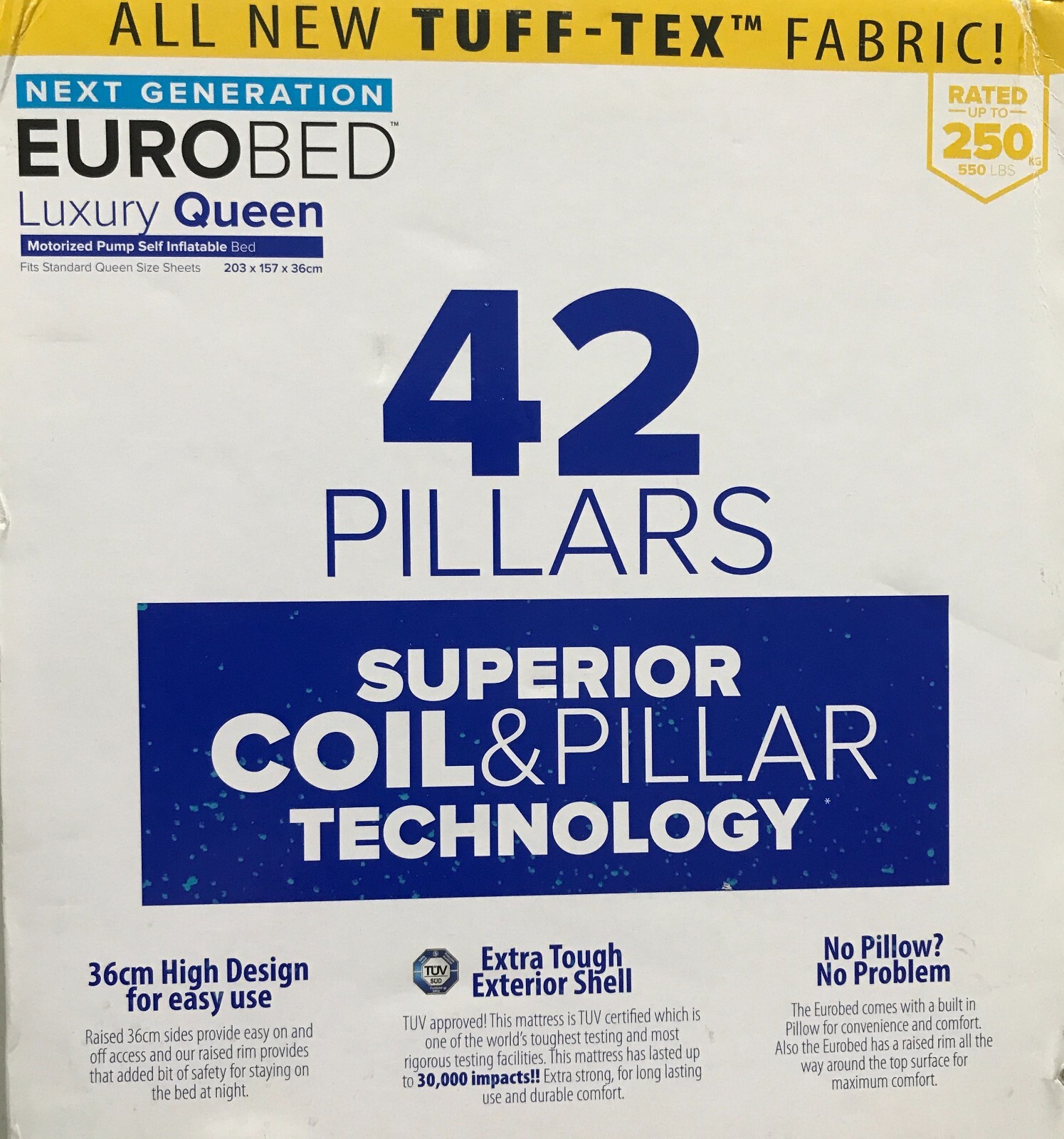 EUROBED LUXURY QUEEN MOTORIZED PUMP SELF INFLATABLE BED NEW #9212NSB | eBay