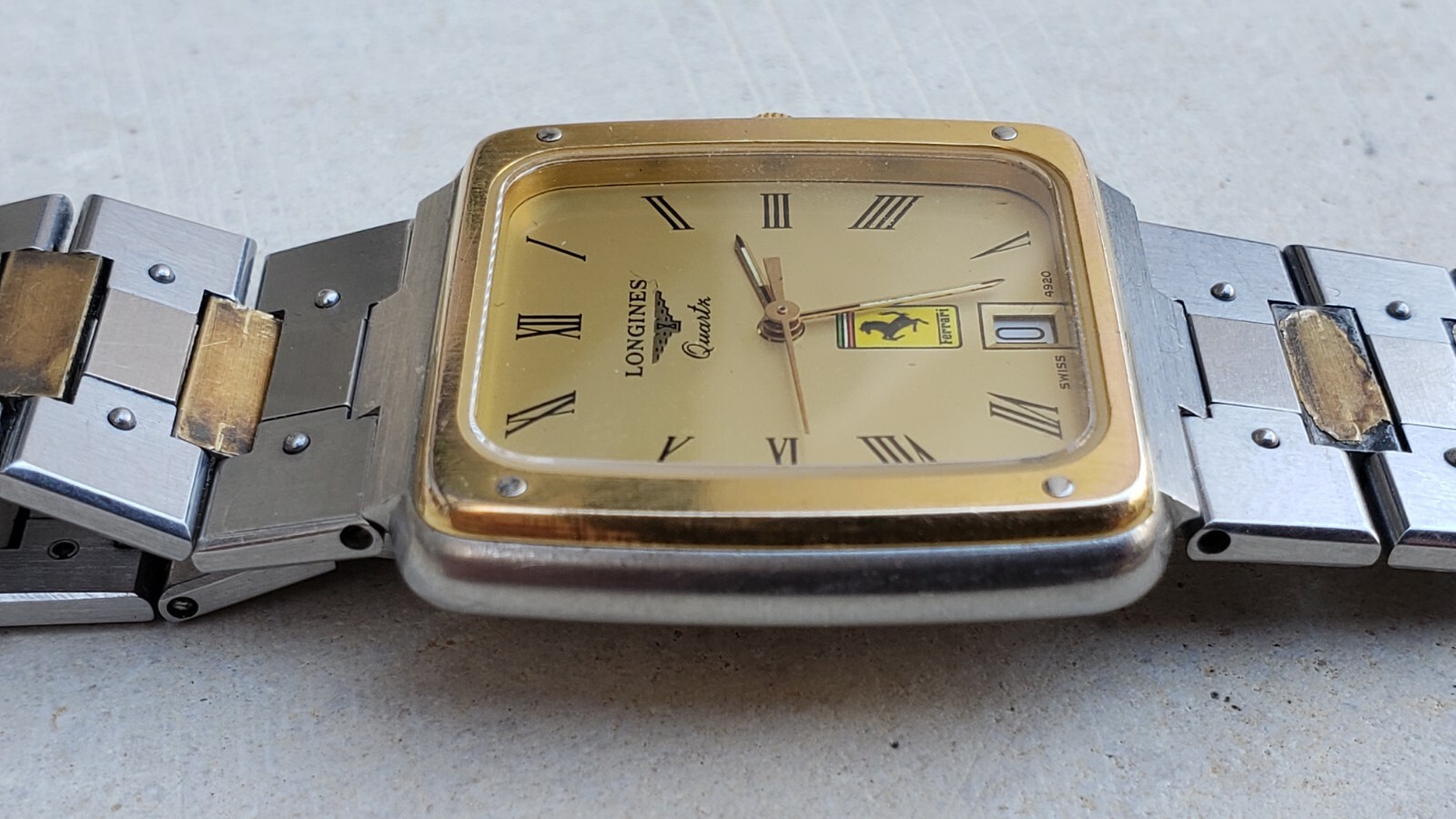 LONGINES FERRARI 2 TONE QUARTZ MENS VINTAGE WATCH | eBay