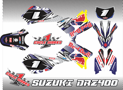 Suzuki DRZ400 DRZ 400 Supermoto SEMI CUSTOM GRAPHICS KIT Crowe | eBay