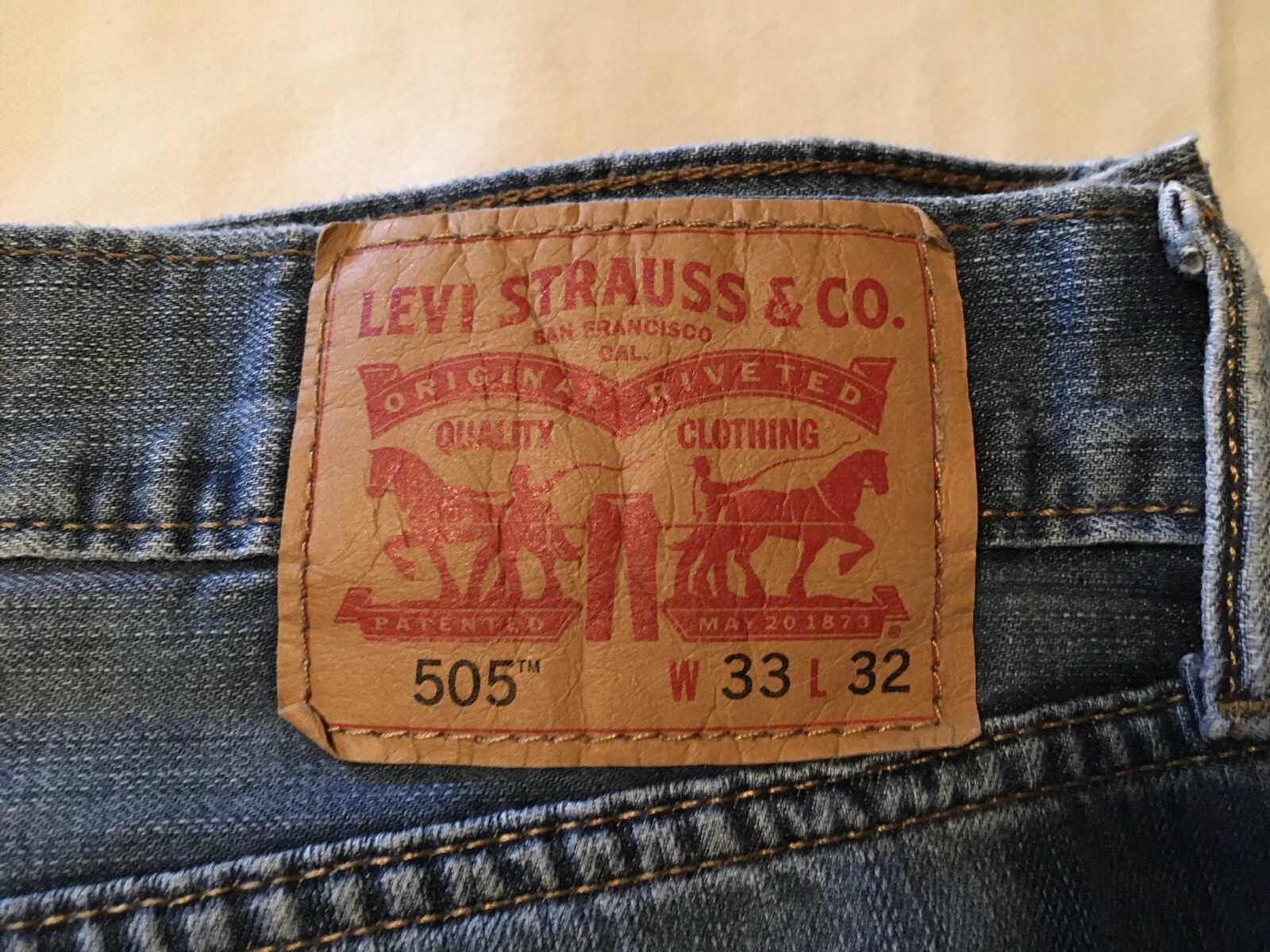Levi's jeans 505 Men's 33x32 Regular Straight Fit Blu… - Gem