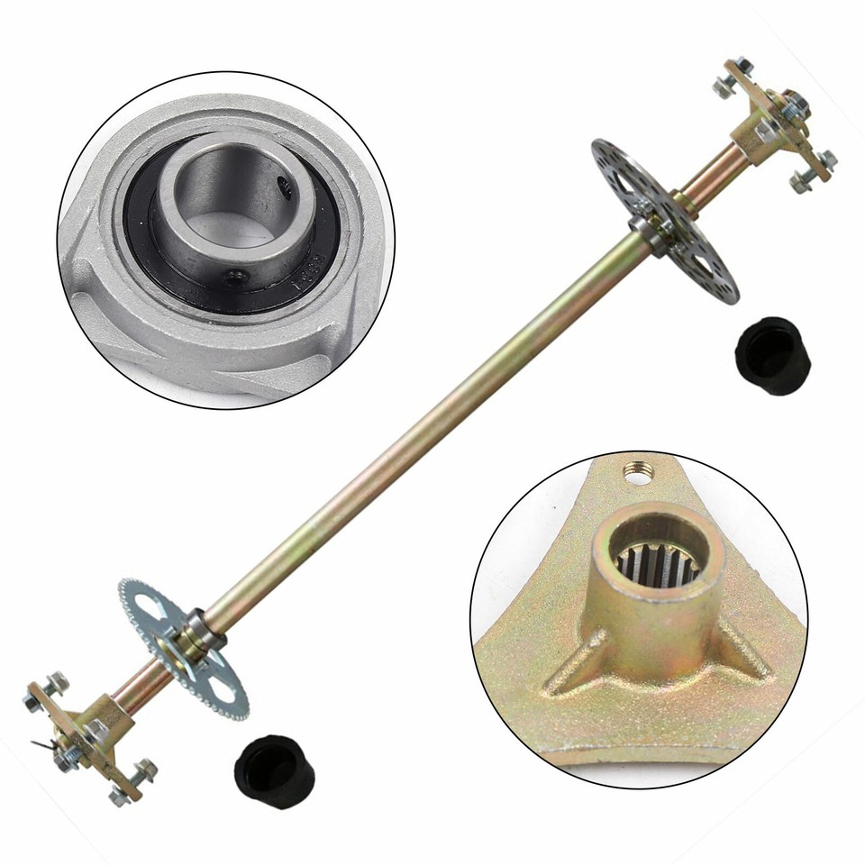 29 Inch Go Kart ATV Live Rear Axle Kit+Sprocket Hub Drift Trike + Brake ...