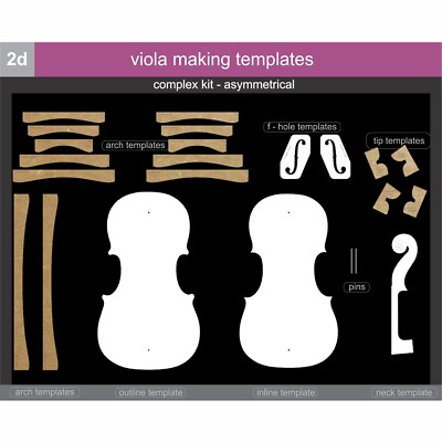 2d) Templates for viola making - many models to choose- Amati Guarneri ...