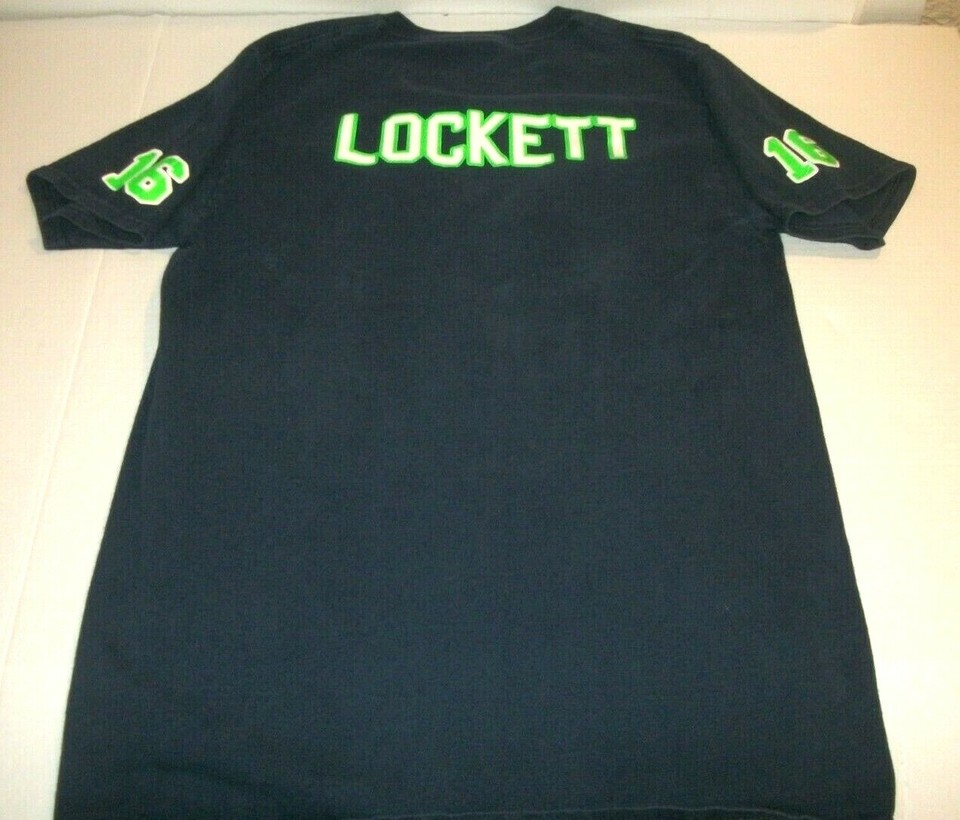 Seattle Seahawks Locket # 16 Blue Fruit Of The Loom T-Shirt Size Small ...