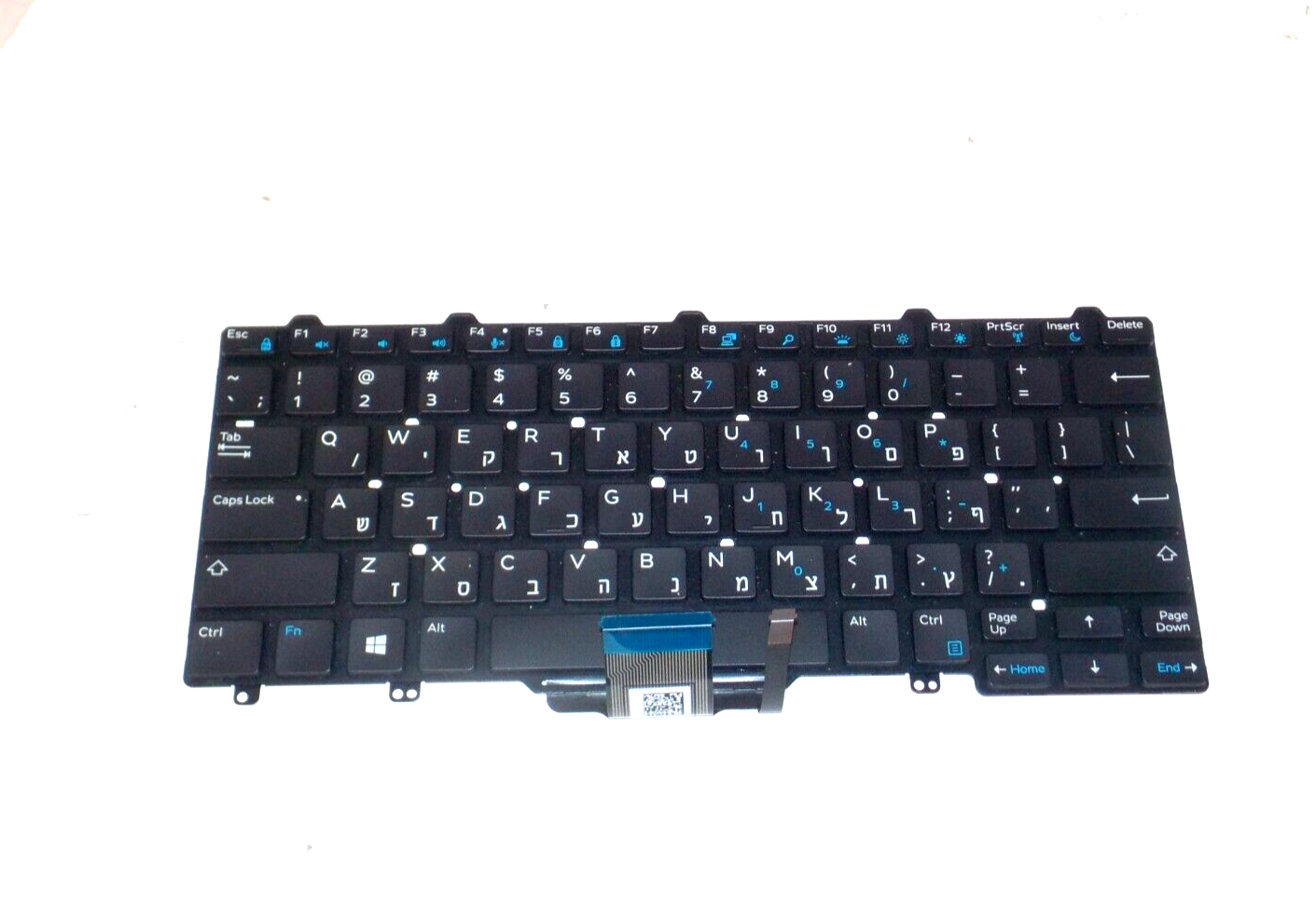 Dell Latitude E5250 Hebrew Israelian Israeli Keyboard AMA01 V8T9X | eBay