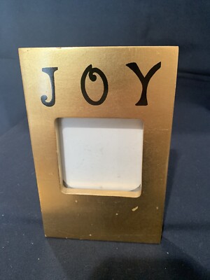 “Joy” Frame- Gold Leafed- Holds 3x3 Photo- Beautiful | eBay