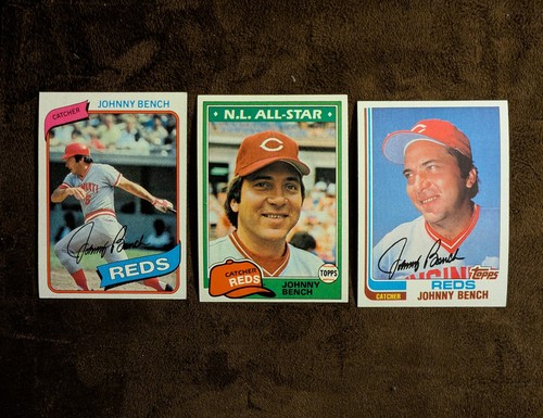 1980, 1981 & 1982 Topps Johnny Bench 3 Card Lot | eBay
